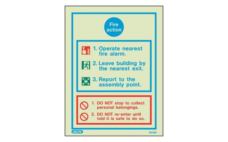 General Fire Action Notice Sign 200 X 150 (25414D/R) - £8.63 - Trade ...